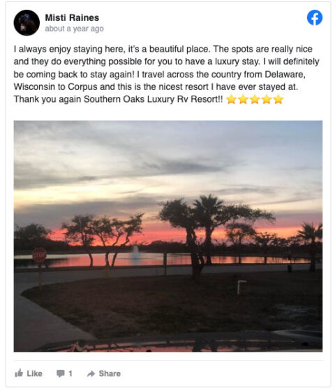 Reviews - Southern Oaks RV Resort